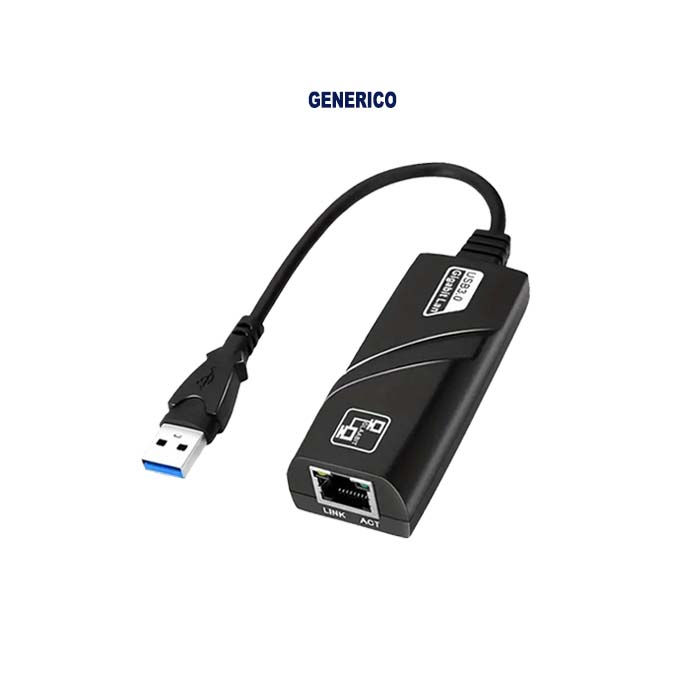 GENERICO ADAPTADOR RED LAN ETHERNET RJ45 A USB 3.0 - Infofar System