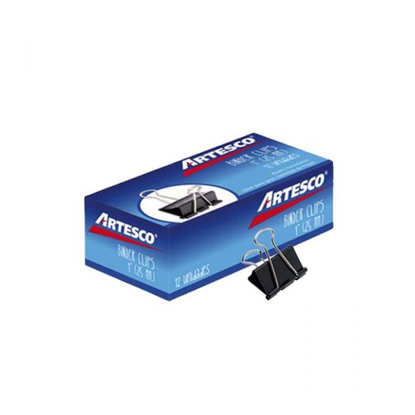 ARTESCO BINDER CLIPS 1" (25 mm) - CAJA X 12 UNID. - Infofar System