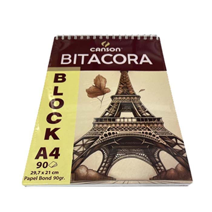 CANSON BLOCK BITACORA ANILLADO A4 X 90 HOJAS - 90GR - Infofar System