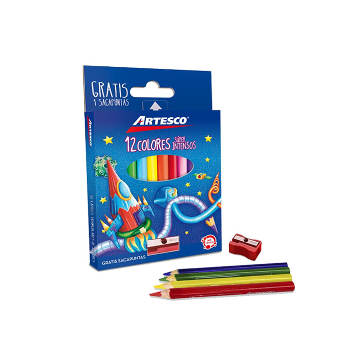 ARTESCO COLORES CORTOS DELGADOS – CAJA X 12 – Infofar System