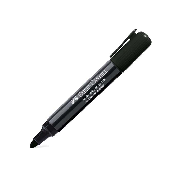 FABER PLUMON INDELEBLE GRUESO RECARGABLE JUMBO 23R - NEGRO - Infofar System