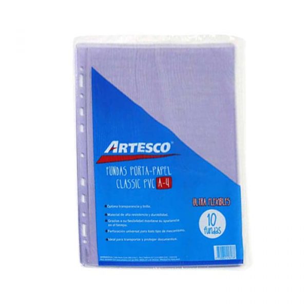 ARTESCO MICAS PORTAPAPELES A4 (PQTE. X 10 UNID) - Infofar System
