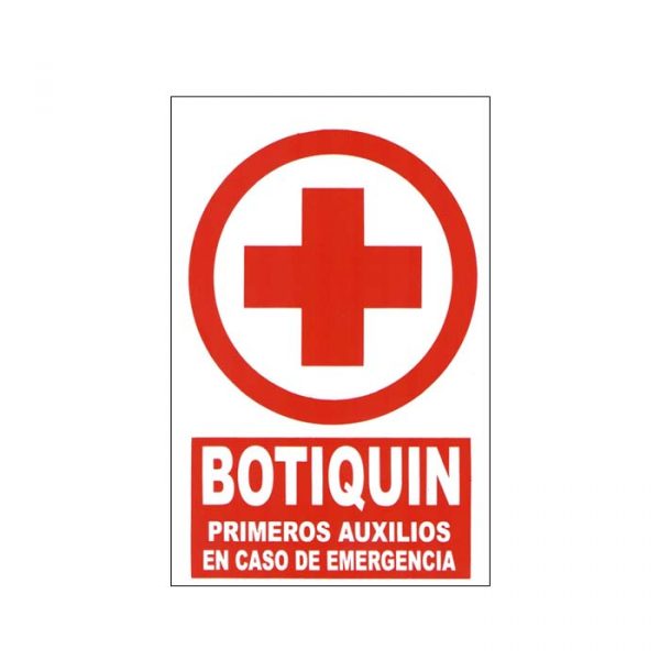 S/M SEÑAL DE VINIL BOTIQUIN 20X30CM - Infofar System