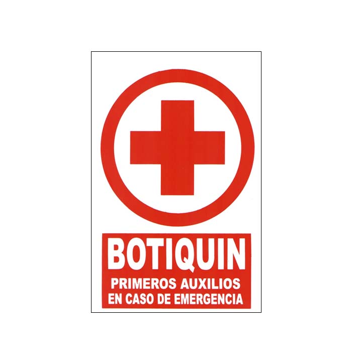 S/M SEÑAL DE VINIL BOTIQUIN 20X30CM - Infofar System