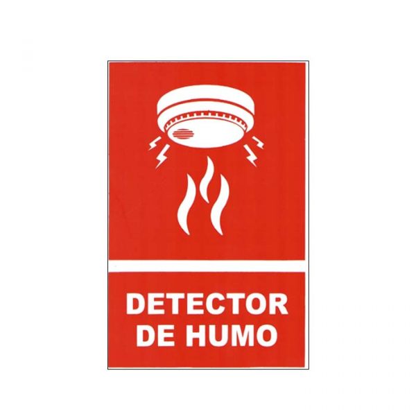 S/M SEÑAL DE VINIL DETECTOR DE HUMO 20X30CM - Infofar System
